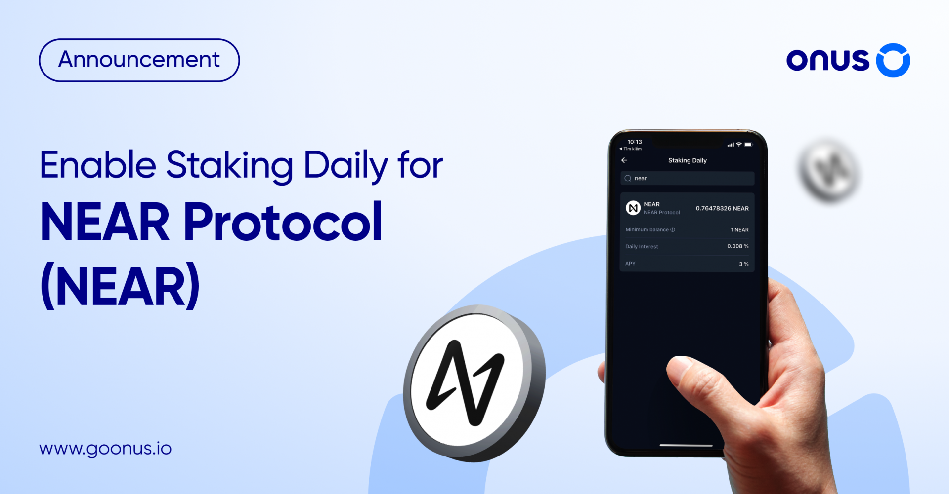 Enable Staking Daily for NEAR Protocol Token (NEAR)