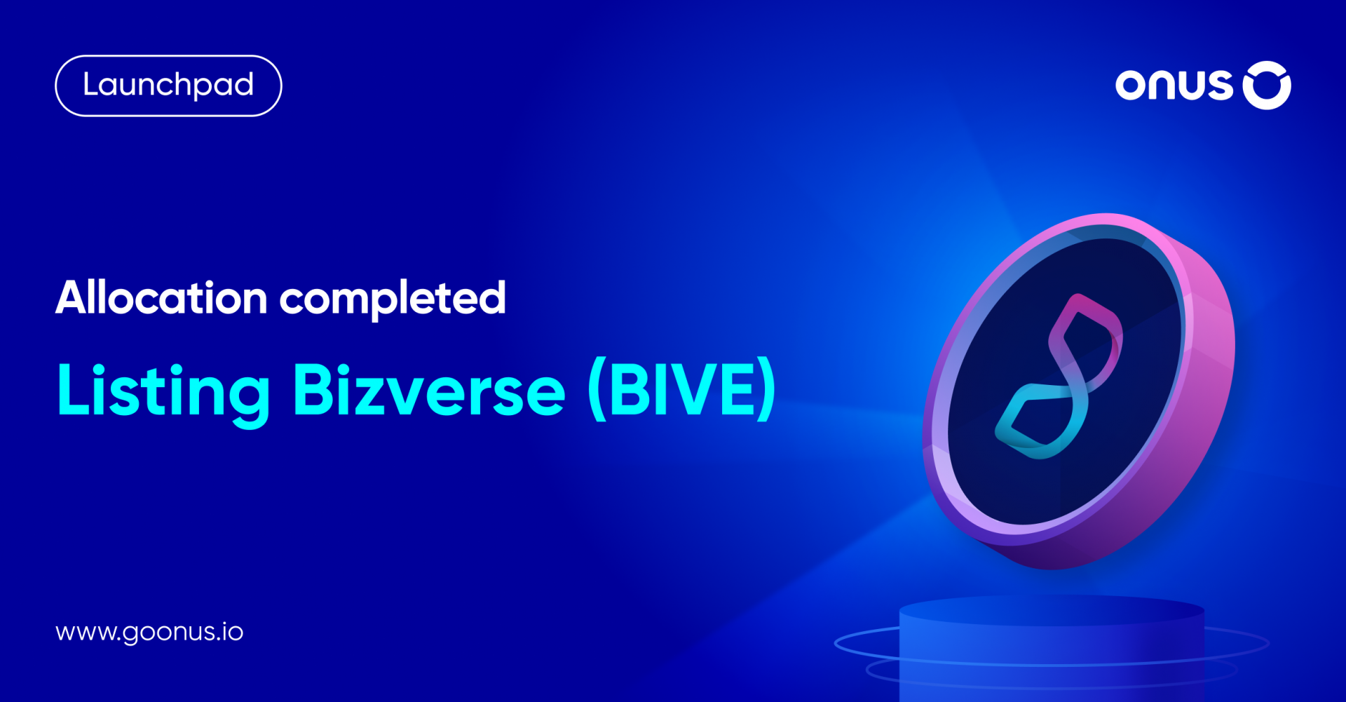 Allocation completed and Listing Bizverse (BIVE) on ONUS
