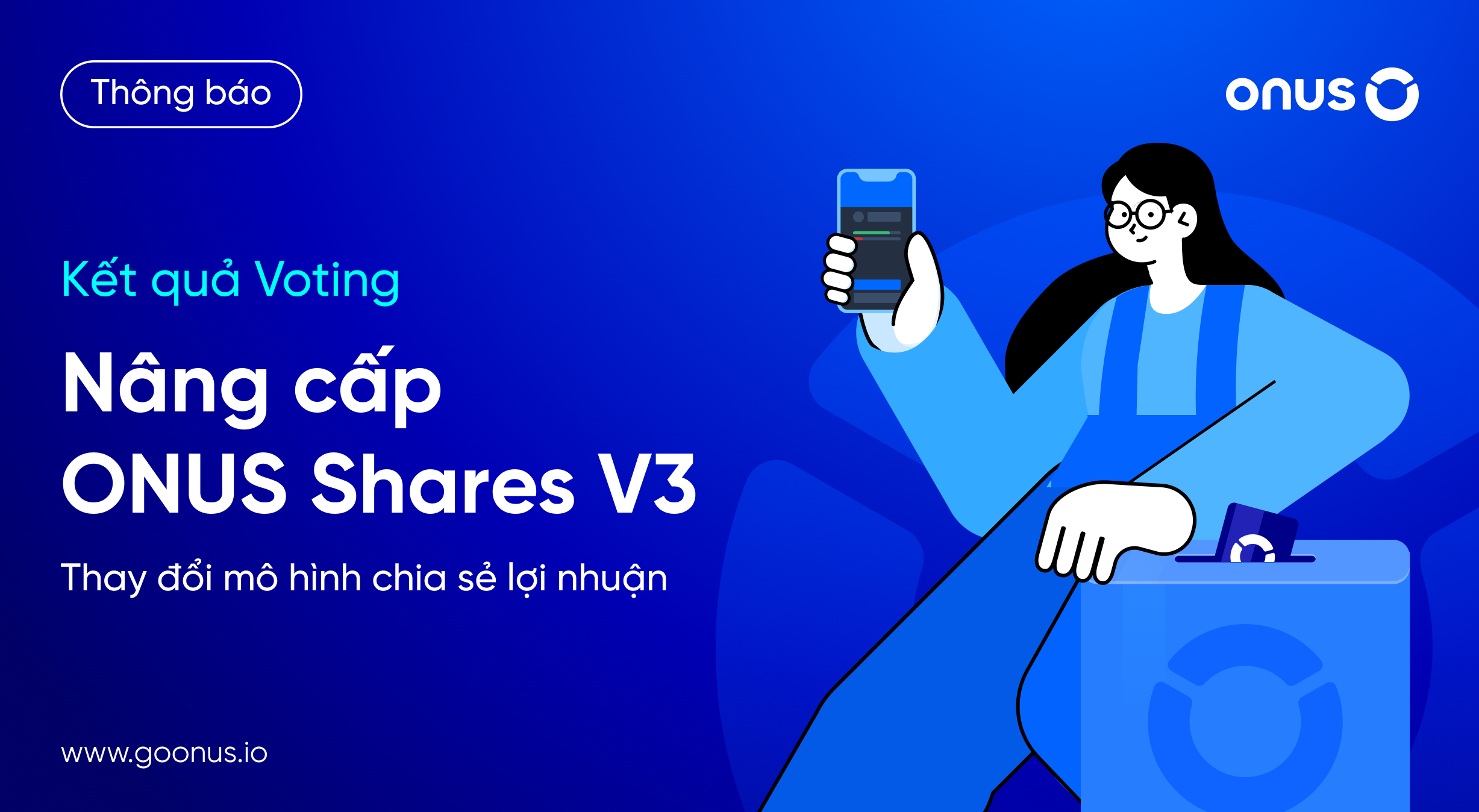 Kết quả Voting: Nâng cấp ONUS Shares V3, thay đổi mô hình chia sẻ lợi nhuận
