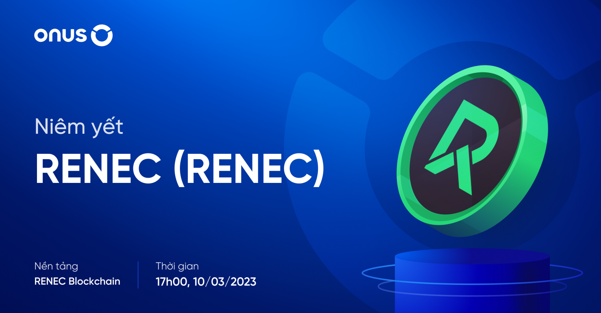 Niêm yết RENEC (RENEC) trên ứng dụng ONUS